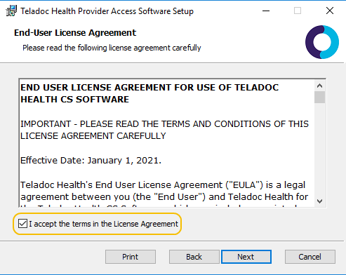 Installing the Provider Access Software