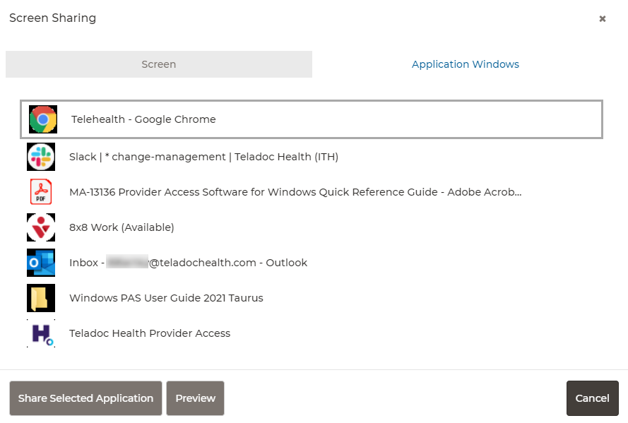 Screen Sharing During MultiPresence Sessions