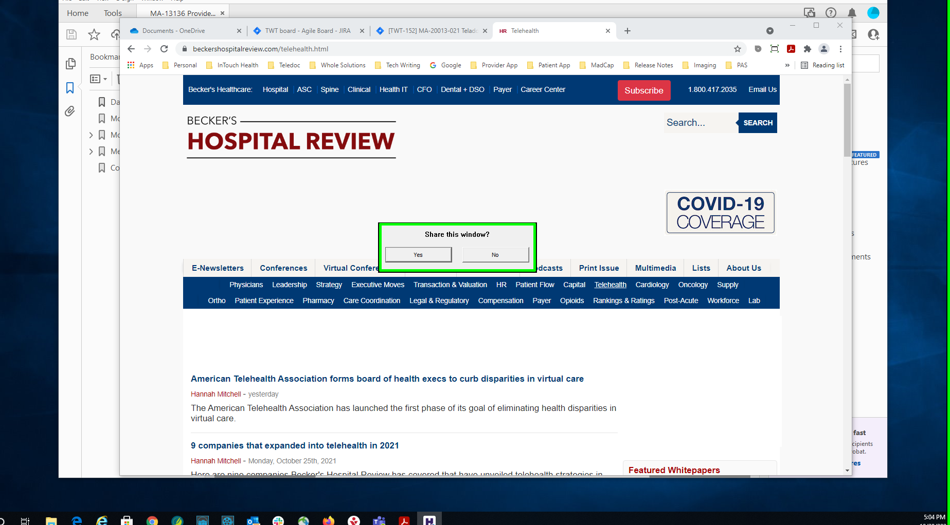 Screen Sharing During MultiPresence Sessions