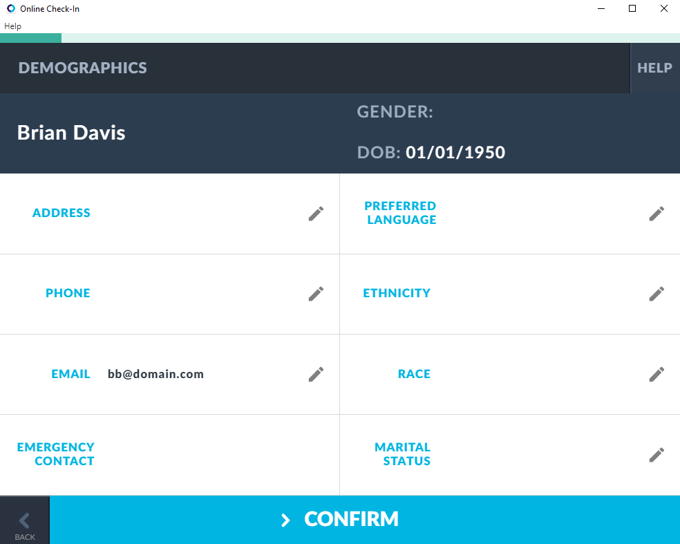 Review and Edit Demographics